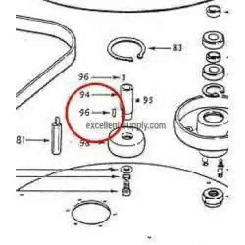 Replacement Cimex Round Ended Motor Steel Key for Cimex CR48 19 Inch ...